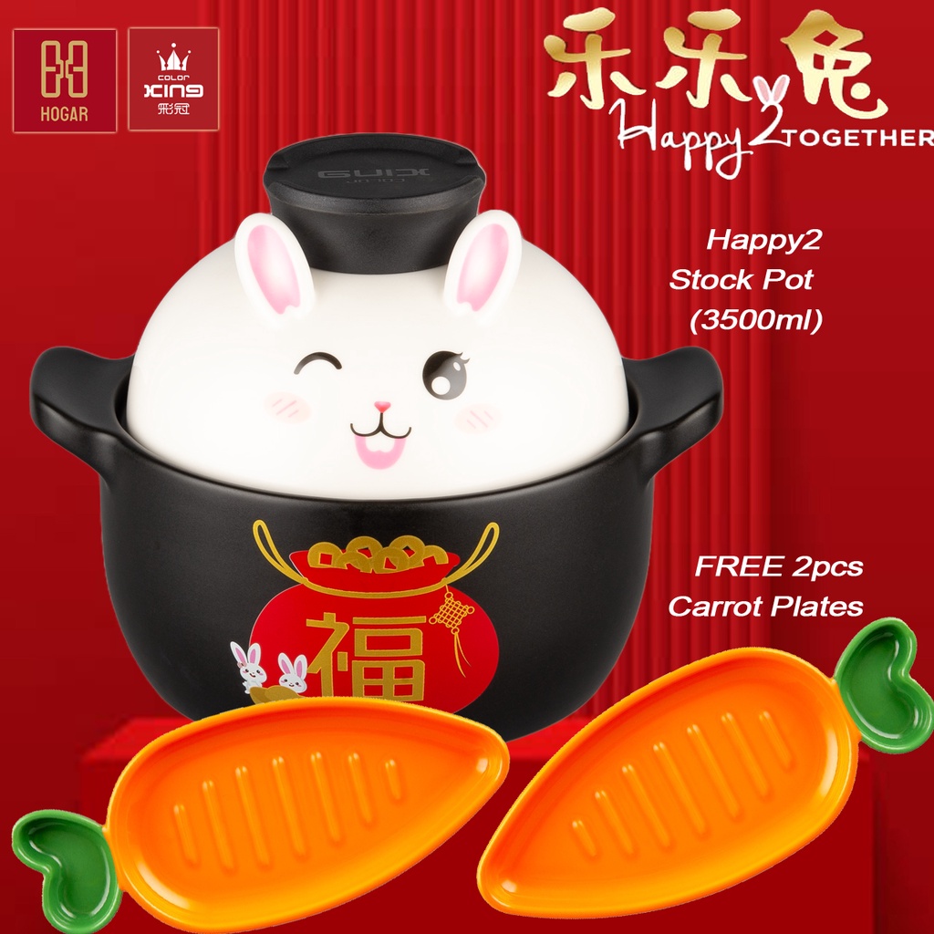 Color King Happy 2gether Rabbit Pot 2023 | 100% Ceramic Pot | Clay Pot ...