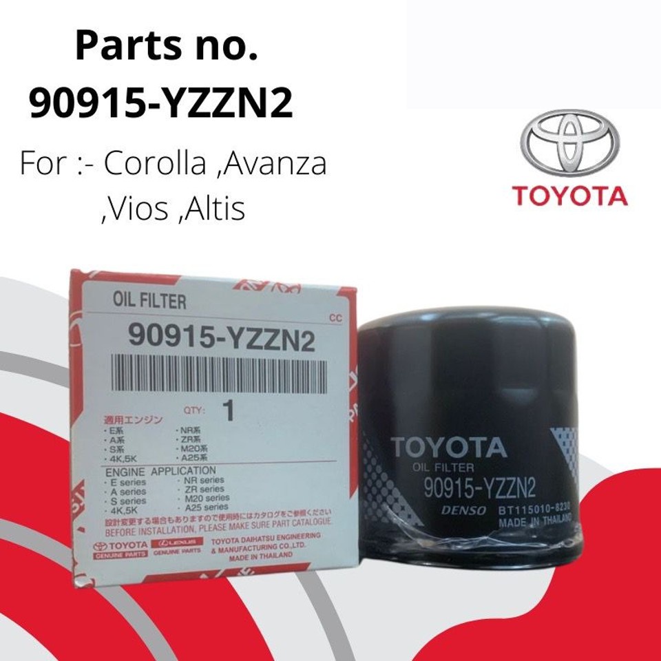 (Filter 12,000KM) Oil Filter for Toyota Vios Altis ZZE121,2 ZZE141,2 ...