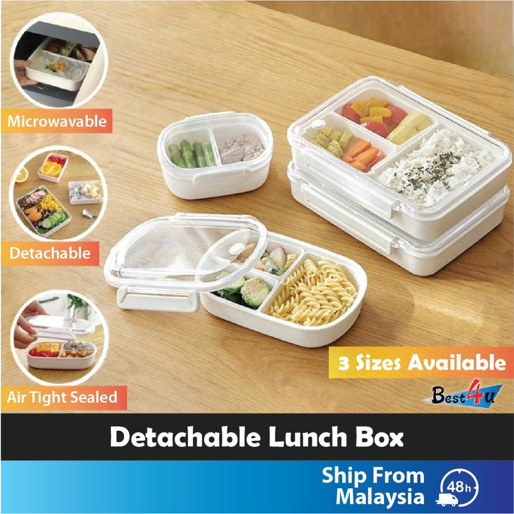 BEST4U Japanese Style Lunch Box Containers With Removable Compartments ...