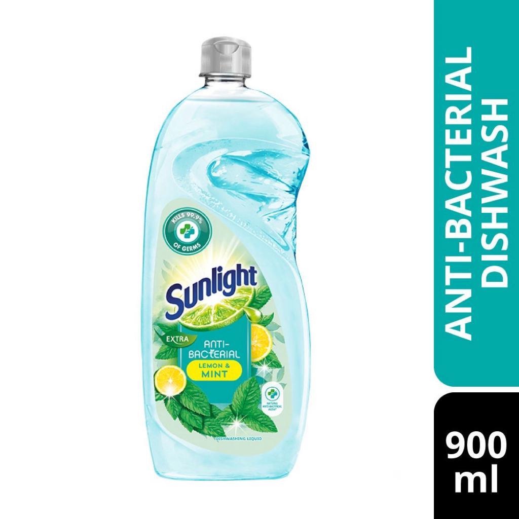 Sunlight Lemon & Mint Antibacterial Dishwashing Liquid 900ML | Shopee ...