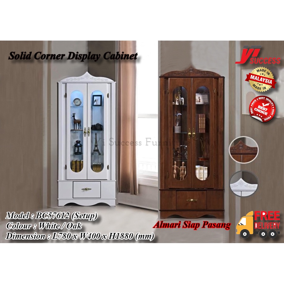 Yi Success Almari Hiasan Corner / Hall Cabinet / Corner Display Cabinet ...