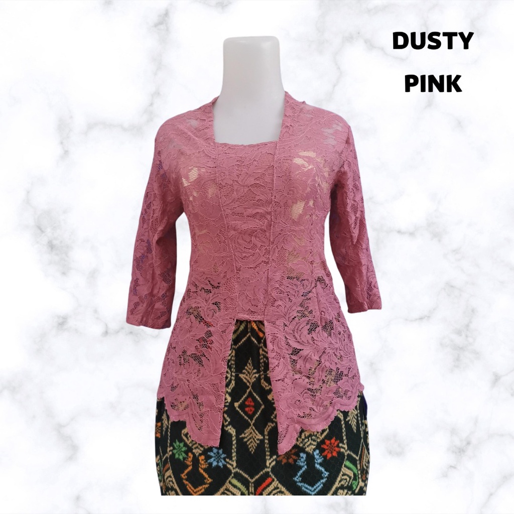 Baju Kebaya Moden Kain Elastic - Warna Dusty Pink (Lengan 3 Suku ...