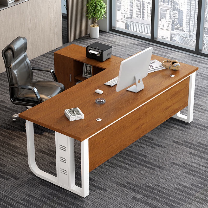 Boss desk and chair combination manager desk simple modern office desk ...