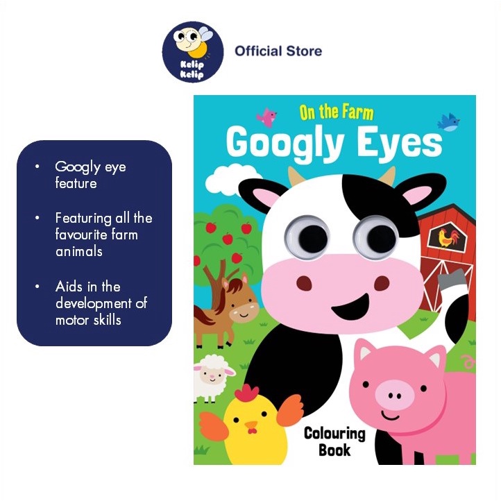 Googly Eyes Animals on the Farm Colouring Book For Kids (48 pages ...
