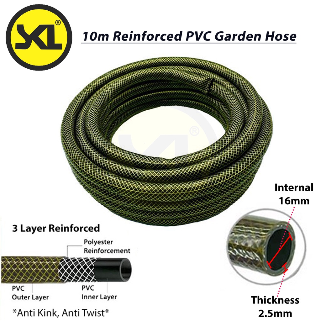 10 METER REINFORCED PVC GARDEN HOSE 16mm (10m) | Shopee Malaysia