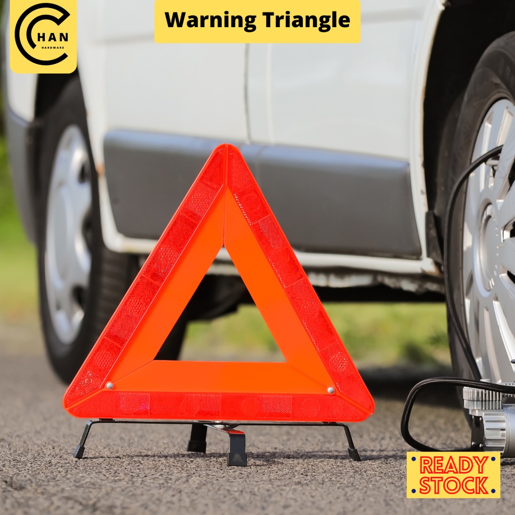 Reflective Warning Triangle / Emergency Roadside Safety Triangle Stand ...