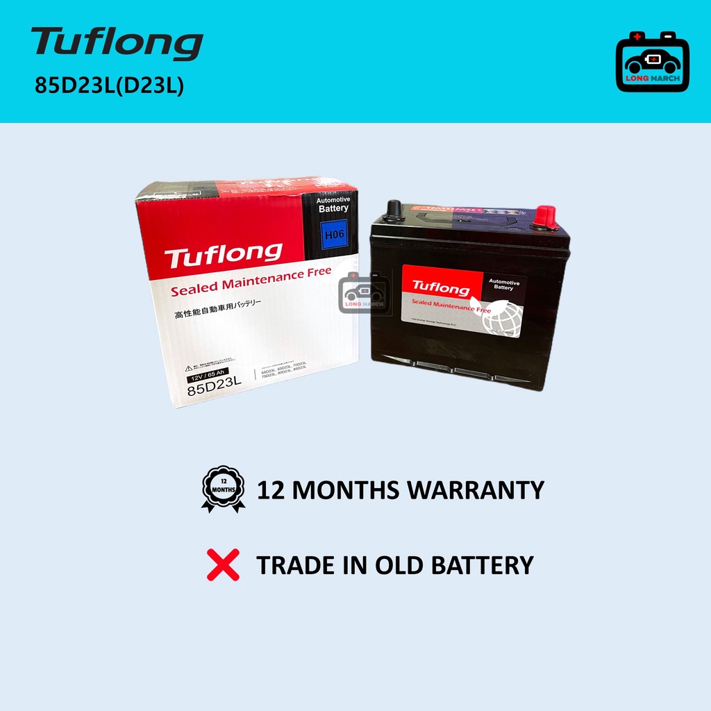 Tuflong Hitachi 85D23L | 55D23L battery bateri Exora Preve Inspira ...