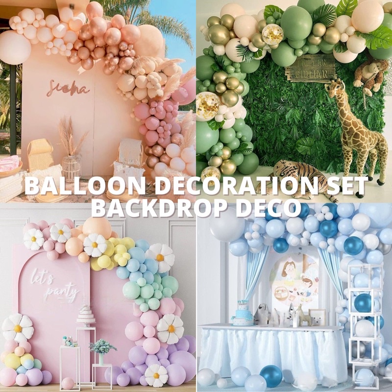 Party Balloon Decoration Set Birthday Party Deco Backdrop Decoration ...