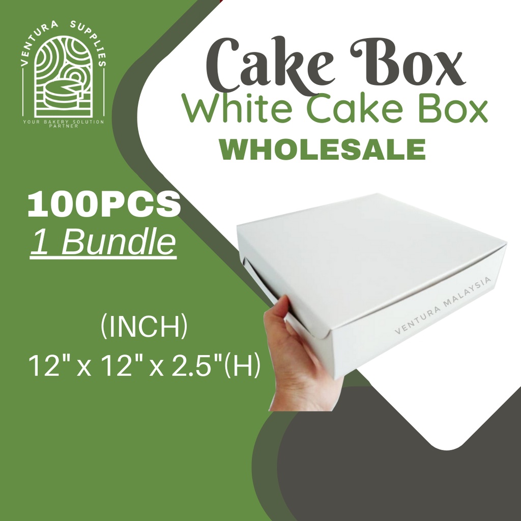 (100pcs) Wholesale White Box 12x12x2.5 | Shopee Malaysia