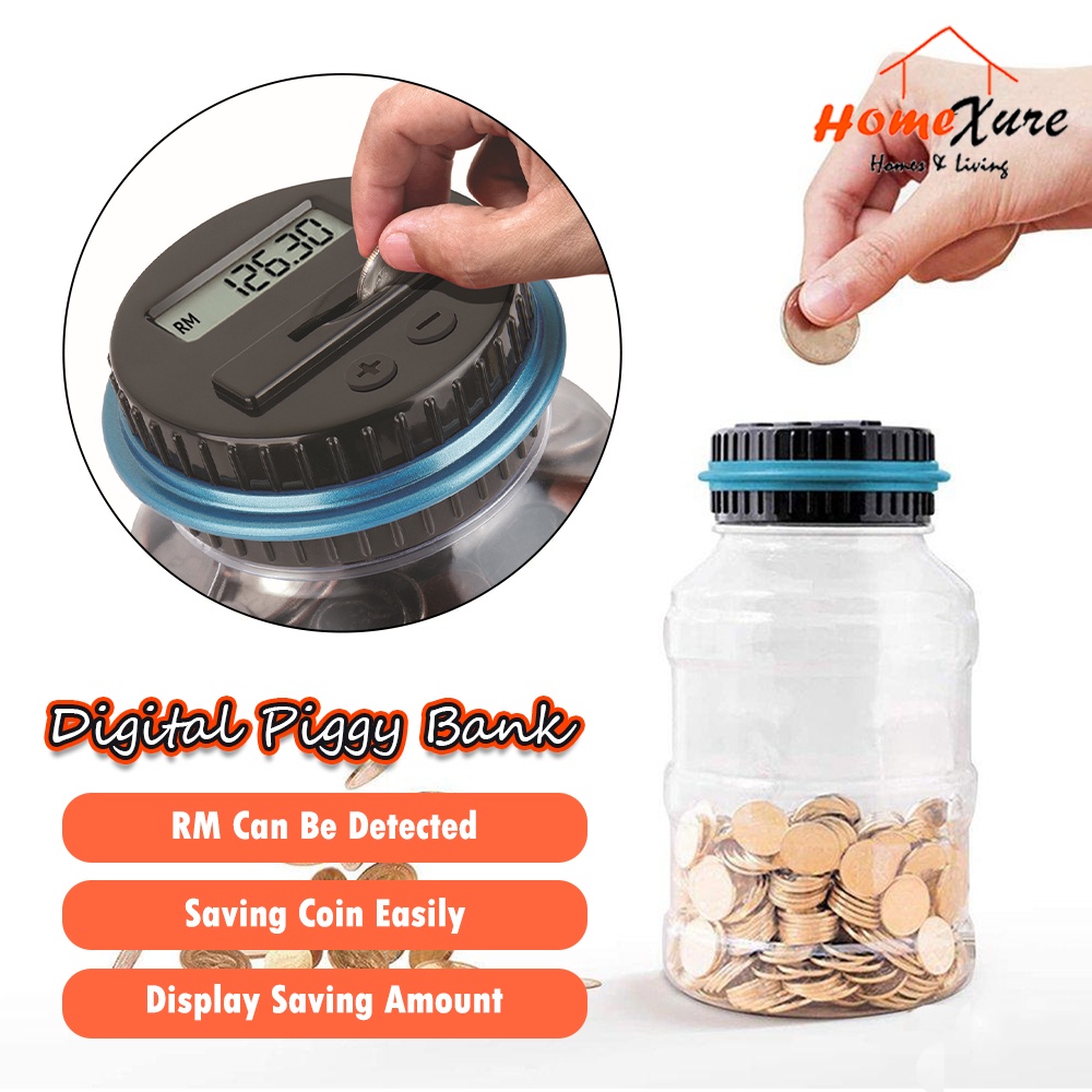 HomeXure - DIGITAL PIGGY BANK Cute Tabung Budak DIGITAL Coin Bank ...