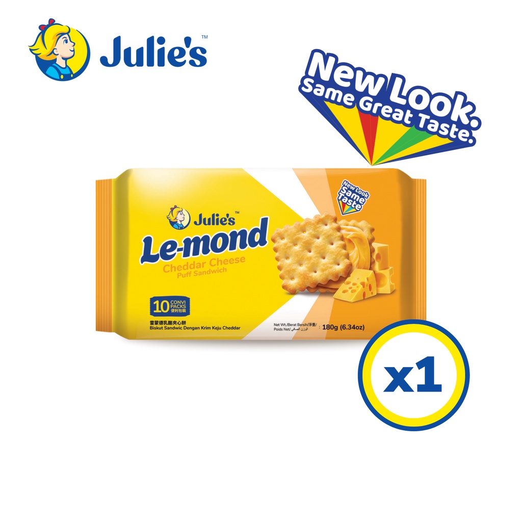 Julie's Le-mond Cheddar Cheese Puff Sandwich 180g x 1 pack | Shopee ...