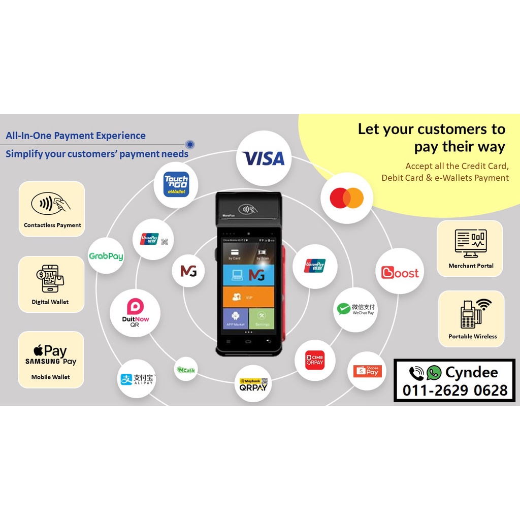 One Stop All-In-One Smart POS Payment Merchant Terminal (Wireless ...