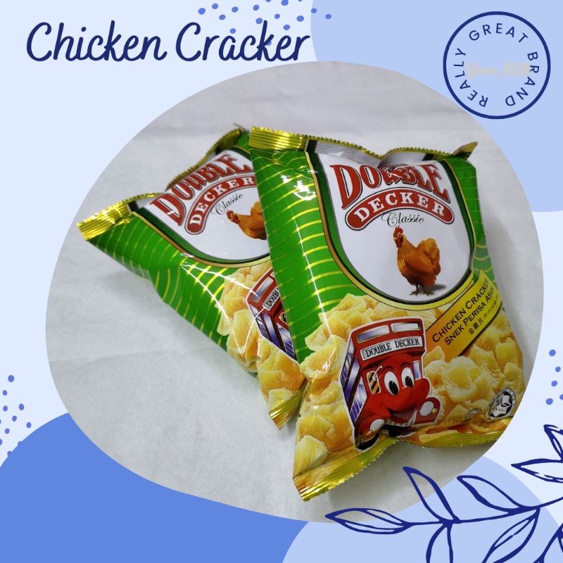 Double Decker Chicken Cracker (40g | snack | chicken flavour | cracker ...