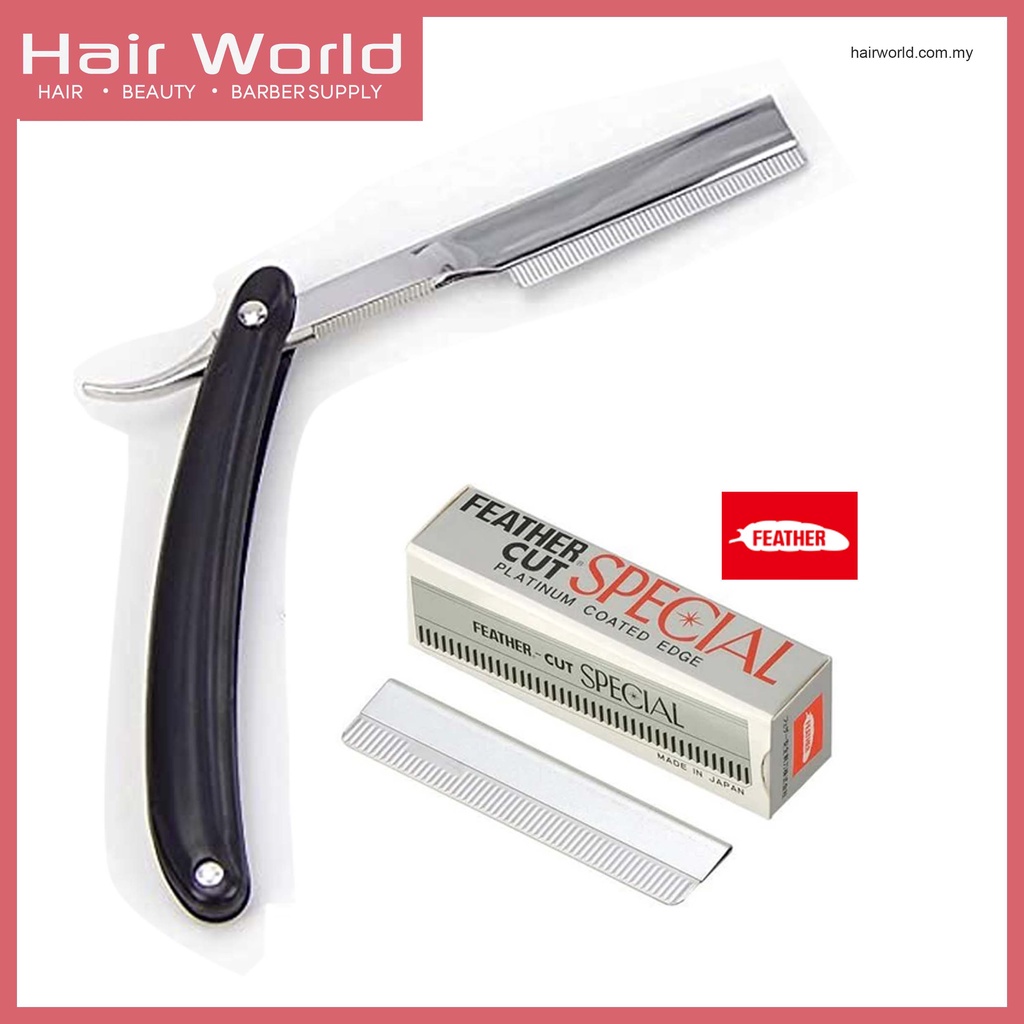 SHAVING RAZOR FRAME WITH FEATHER CUT BLADE 10PCS | Shopee Malaysia