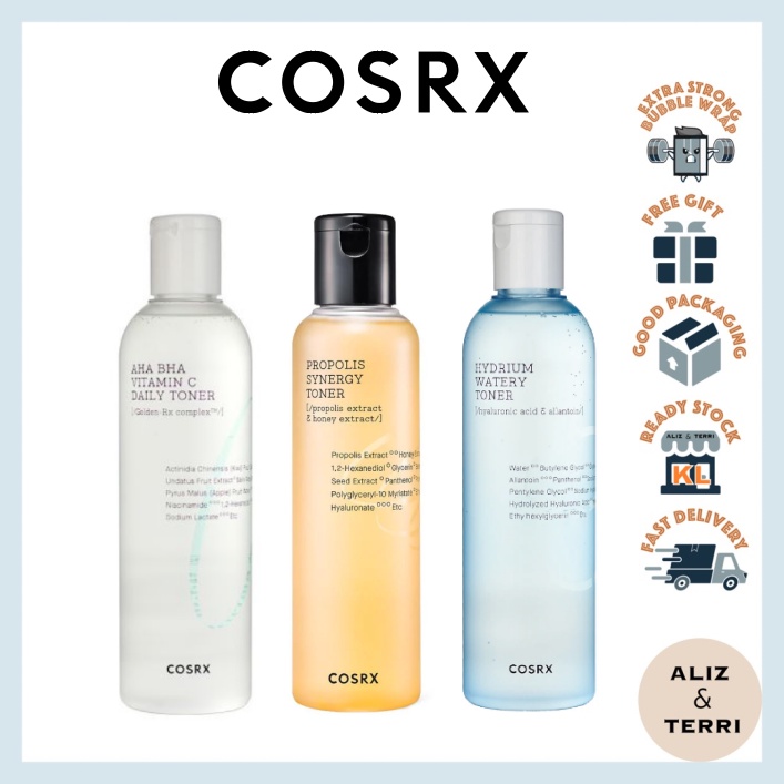 COSRX Refresh AHA BHA Vitamin C Daily Toner/ Full Fit Propolis Synergy Toner/ Hydrium Watery ...