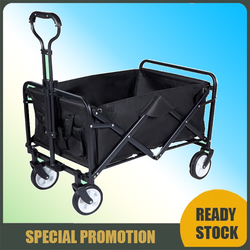 Folding Trolley Outdoor Wagon Multifunctional Trolley Carts Heavy-duty ...
