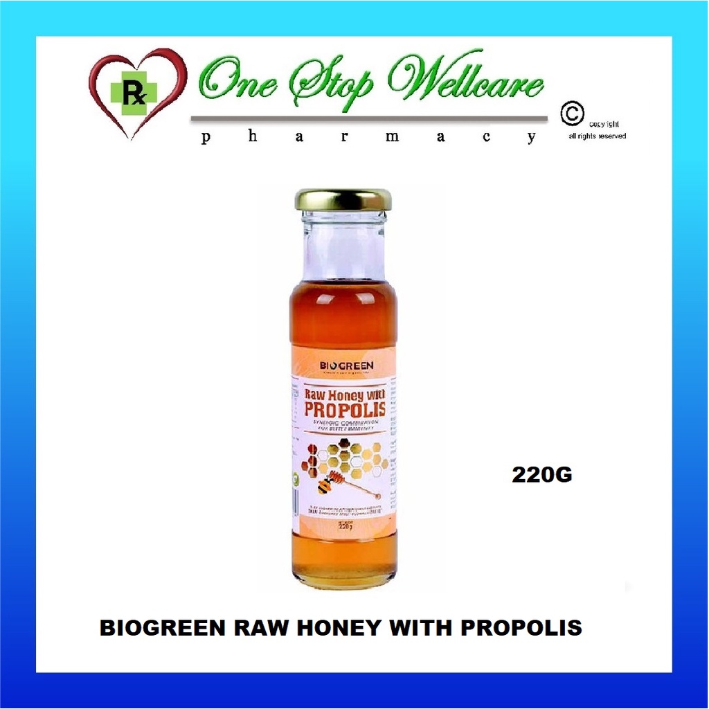 BIOGREEN RAW HONEY WITH PROPOLIS 220G (EXP: 07/2025) | Shopee Malaysia