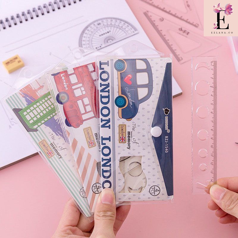 Geometry Ruler 4 in 1 | Protector 90 Transparent Acrylic Rulers ...