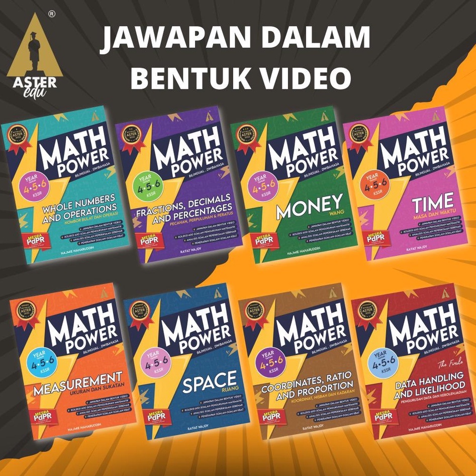 MATH POWER (YEAR 4,5,6) - SKEMA JAWAPAN DALAM BENTUK VIDEO !!! | Shopee Malaysia