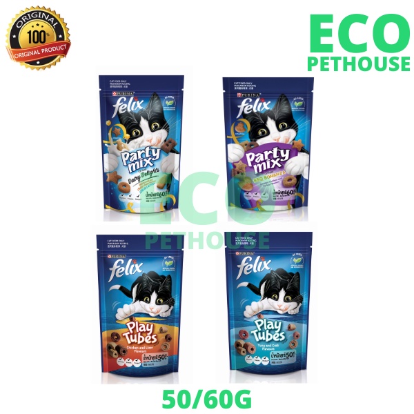 FELIX Play Tube / Party Mix Cat Treats - 50/60G | Shopee Malaysia