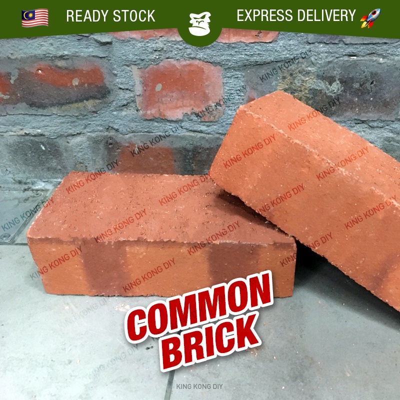 [1 PC] COMMON BRICK / Red Bricks / Brick Decoration / 3 Hole Facing ...