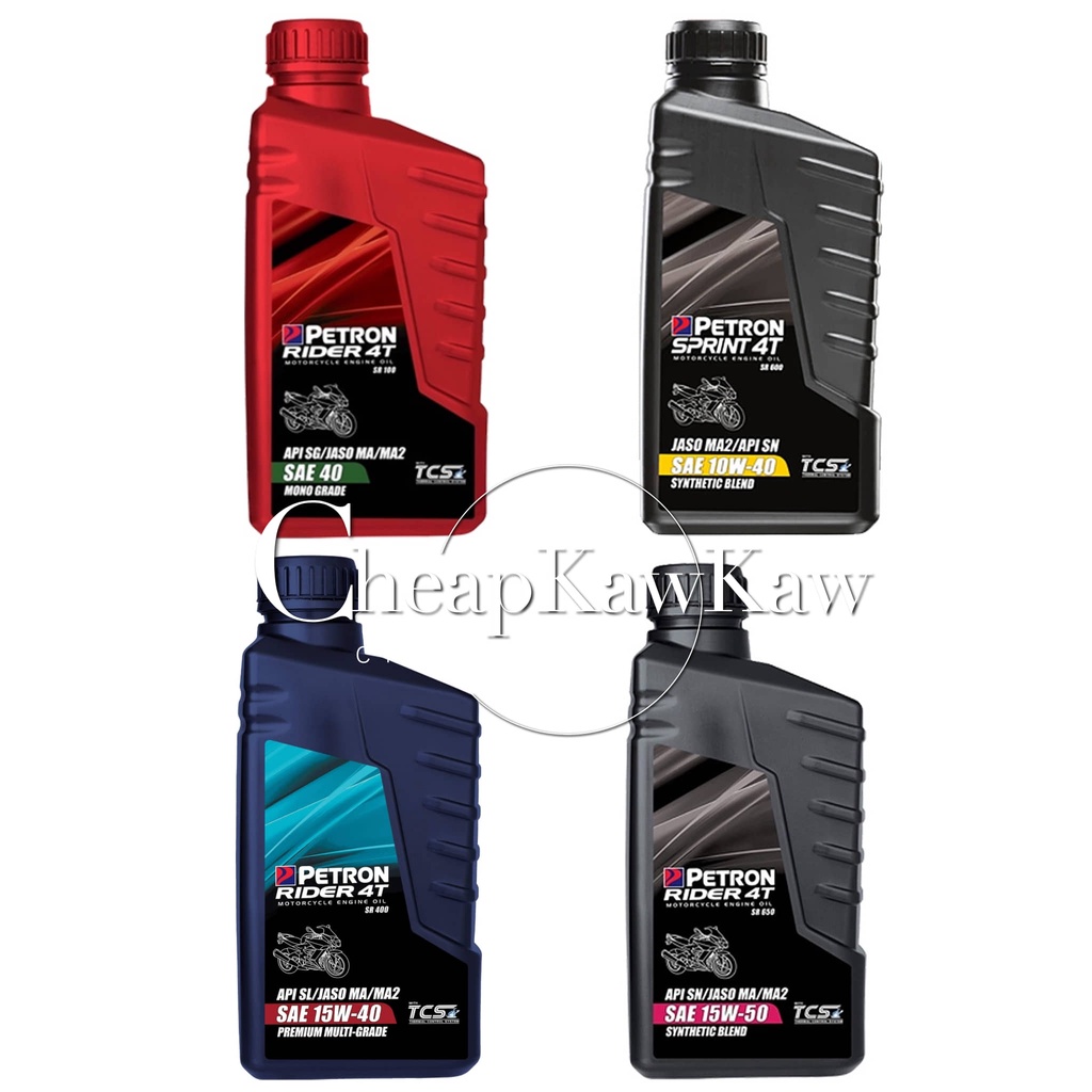 PETRON 4T RIDER 100% Original Motor Engine Oil 1 Litre - SAE 40 / 15W ...