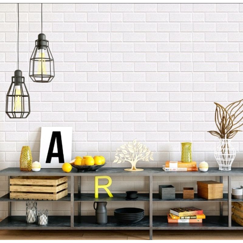 Wallpaper 70cmx77cm Plain Brick | Shopee Malaysia