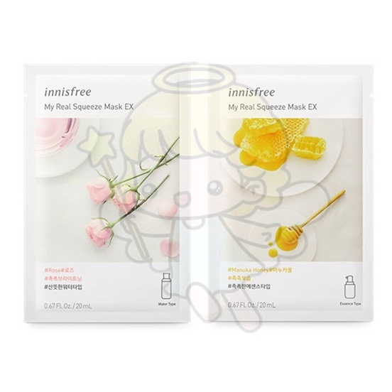 [READY STOCK] Innisfree My Real Squeeze Mask - Manuka Honey/ Rose (20ml) | Shopee Malaysia