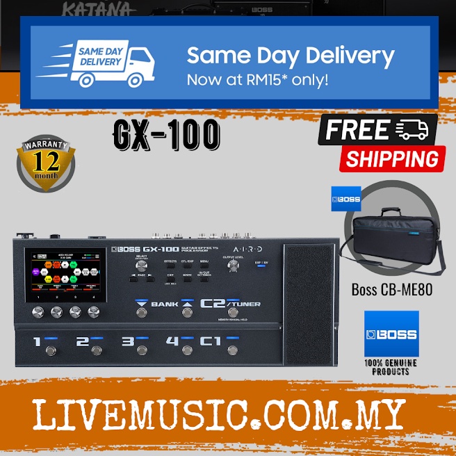 Boss GX100 Guitar Effects Processor With Boss CB-ME80 Carry Bag ( GX ...
