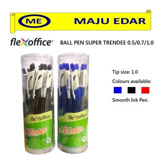 FLEXOFFICE BALL PEN SUPER TRENDEE 0.5/0.7/1.0 (1'S) | Shopee Malaysia