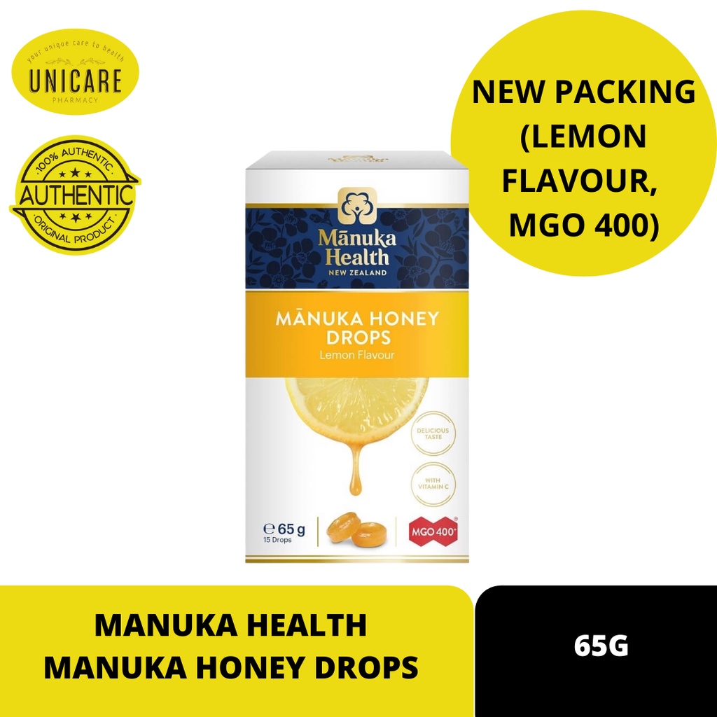 MANUKA HEALTH NEW ZEALAND MANUKA HONEY DROPS 15S (LEMON) | Shopee Malaysia
