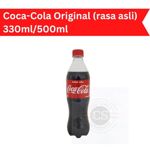 Coca-Cola Original (rasa asli) 330ml/500ml | Shopee Malaysia