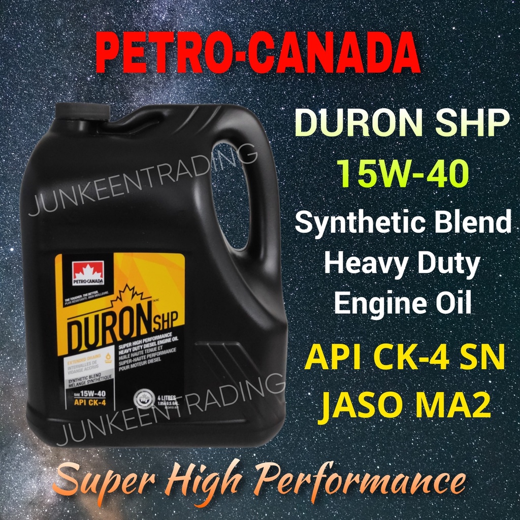 4L Petro-Canada Duron SHP 15W-40 15W40 Synthetic Blend Heavy Duty ...