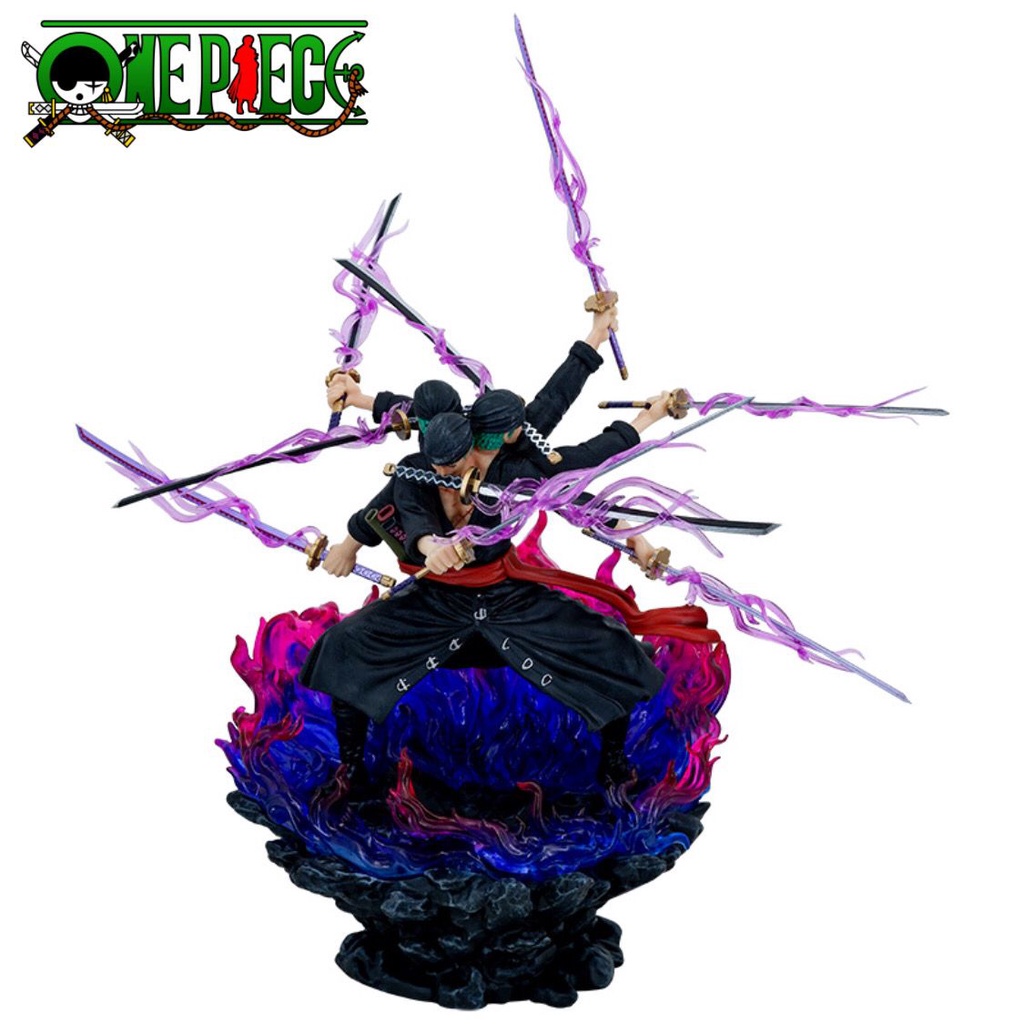 One Piece Roronoa Zoro Asura Mode Ultimate Nine Sword Style 39cm Action ...