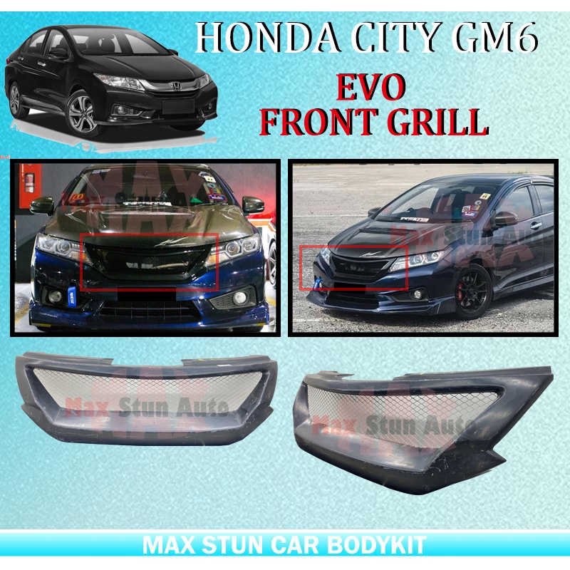 HONDA CITY GM6 14-16 EVO FRONT GRILL SARUNG WITH NET JARING MATERIAL FIBER | Shopee Malaysia