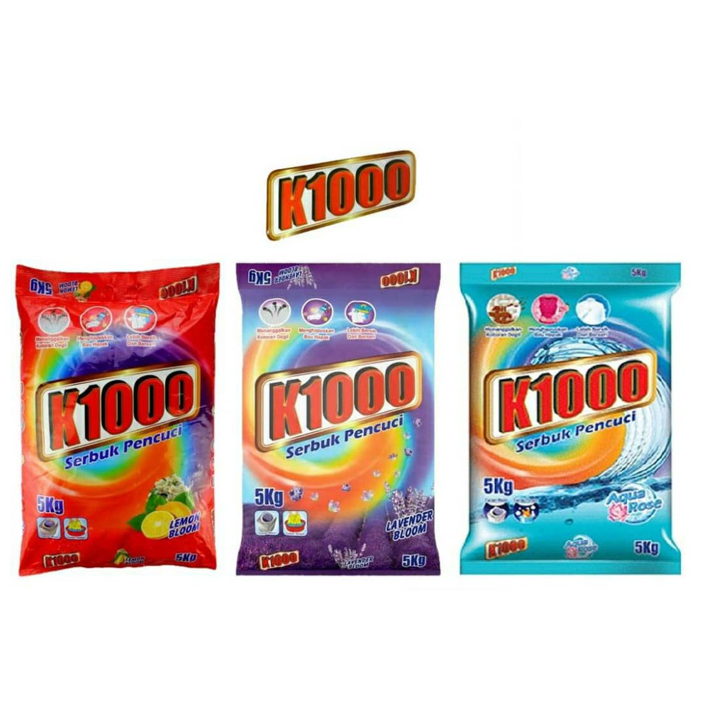 K1000 Detergent Powder 5kg - 3 Scents | Shopee Malaysia