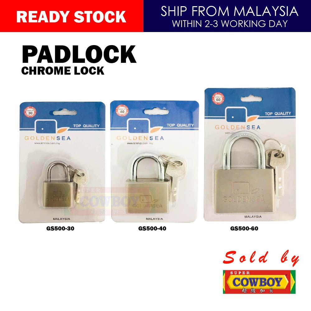 Golden Sea Padlock Padlock Mangga Rumah Kunci 30mm, 40mm, 60mm | Shopee ...