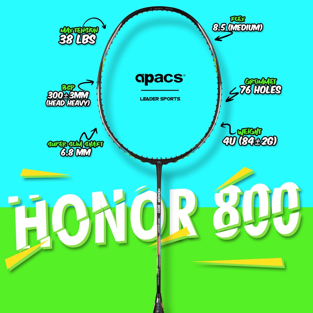 APACS BADMINTON RACKET - HONOR 800 EXTRA POWER | Shopee Malaysia