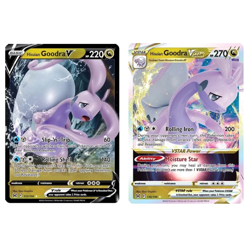 Goodra V & VSTAR / Ultra Rare / 135/196 & 136/196 / English Lost Origin ...