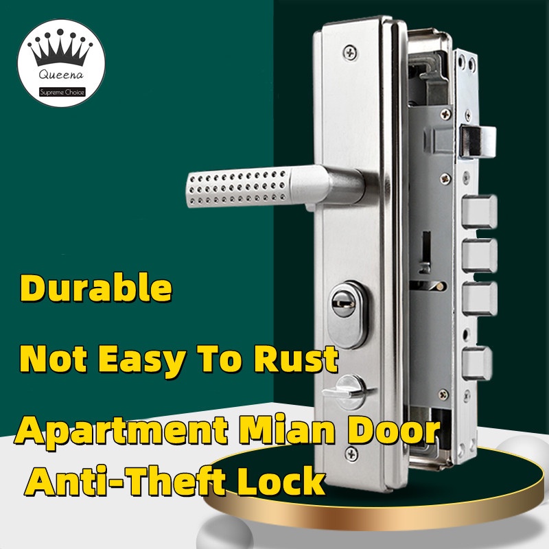 304 Stainless Steel Anti-theft Door Lock Set Security Handle Entrance ...