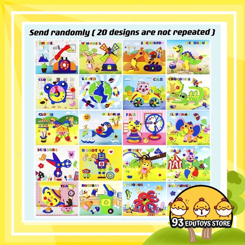 Kids DIY EVA Movable Craft Big Size Kindergarten Art and Craft ...