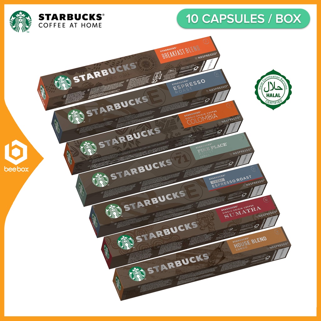 Starbucks 10 Capsules Medium / Dark Roast Coffee for Coffee Machine ...