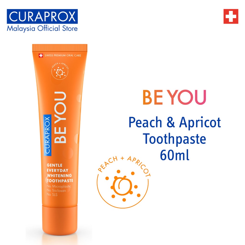 CURAPROX Be You Toothpaste - Peach + Apricot (60ml) | Shopee Malaysia