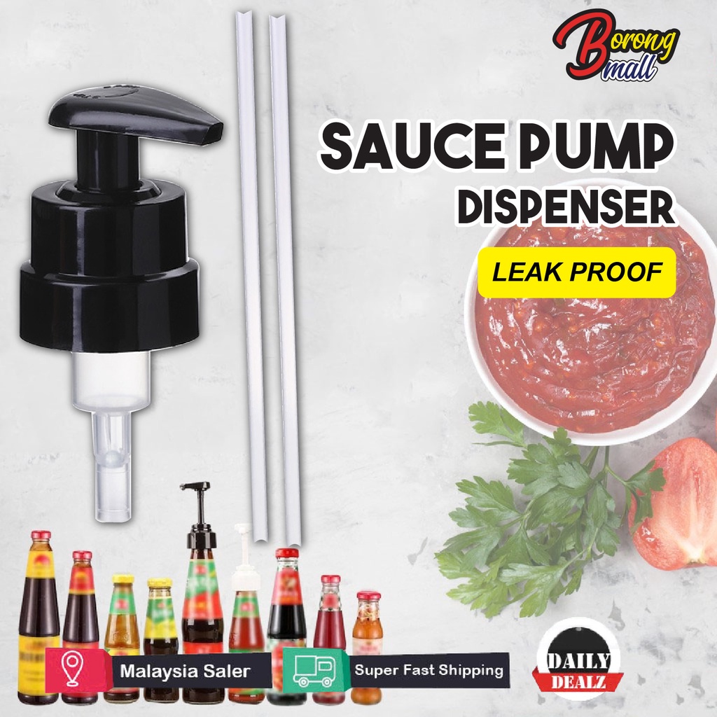 Sauce Pump Dispenser Bottle Mouth Squeezer Leakproof Nozzle Press Pump ...