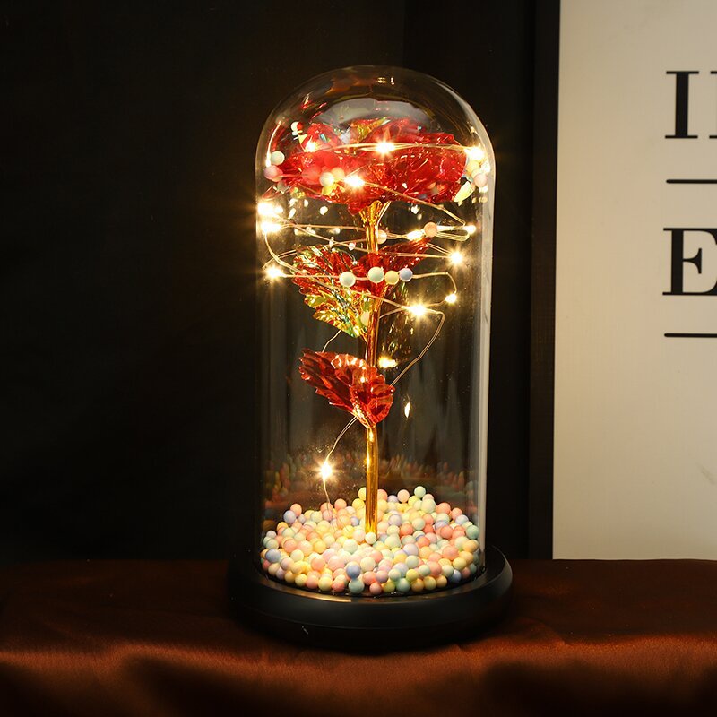 MAWAR Glass DOME Rose LED/LED Rose Lights/Decoration Lights/LED Rose ...