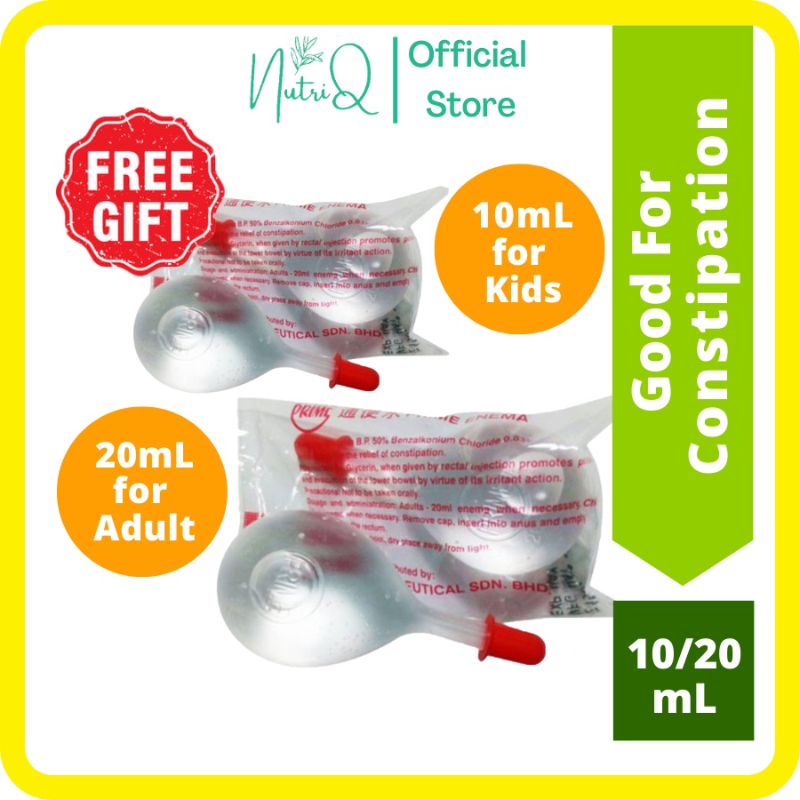 Prime Enema 10mL or 20mL Ubat Sembelit Constipation 通便水 解决便秘问题 untuk ...