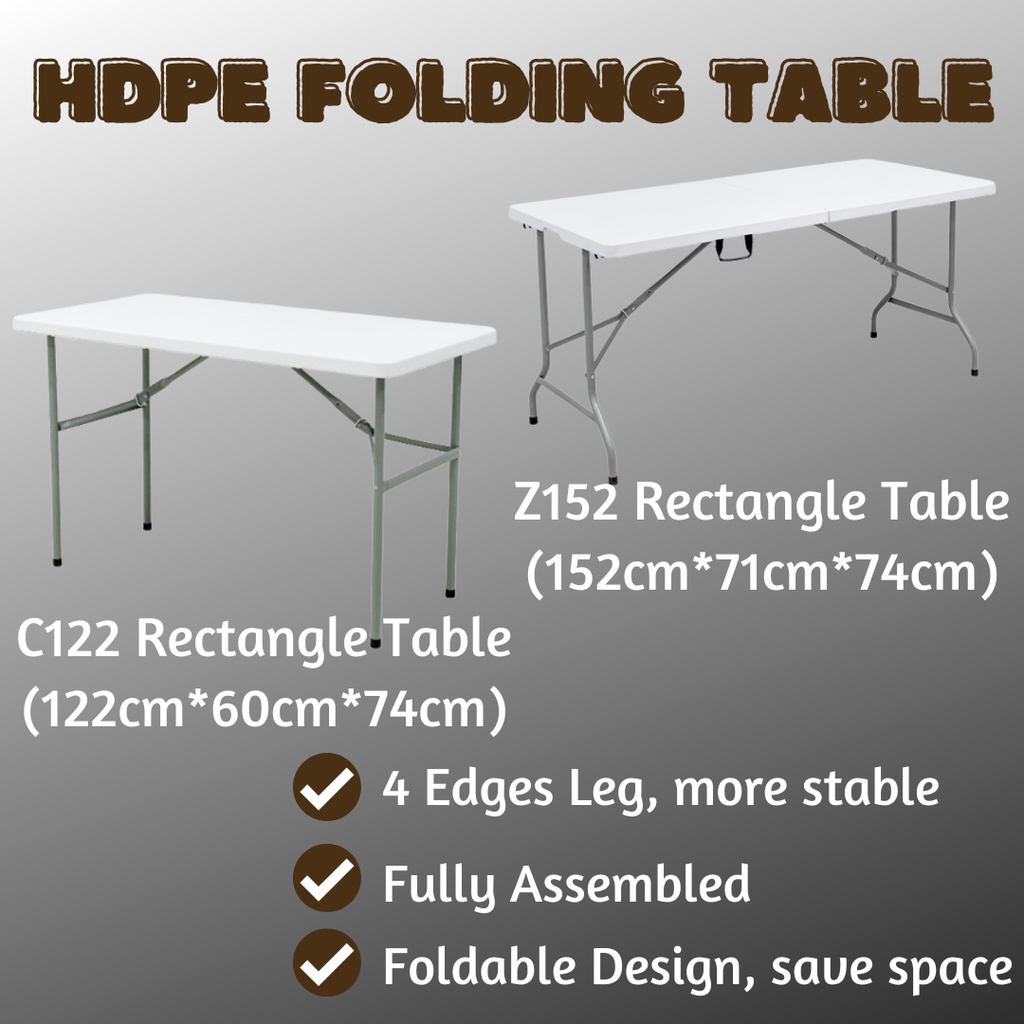 Harrianware HDPE Folding Banquet Table (2x4/ 2x5) | Shopee Malaysia