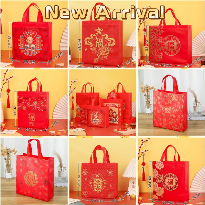 CNY non woven goodies bag #new arrival (Free shipping) | Shopee Malaysia