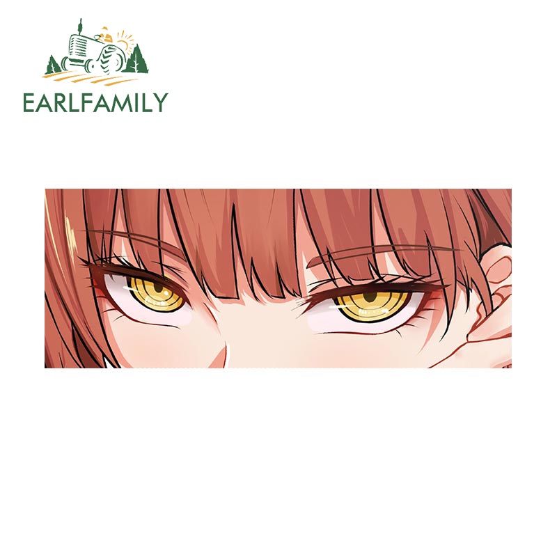 EARLFAMILY 13cm x 5cm for Power Makima Chainsaw Man Eye Slap Car ...