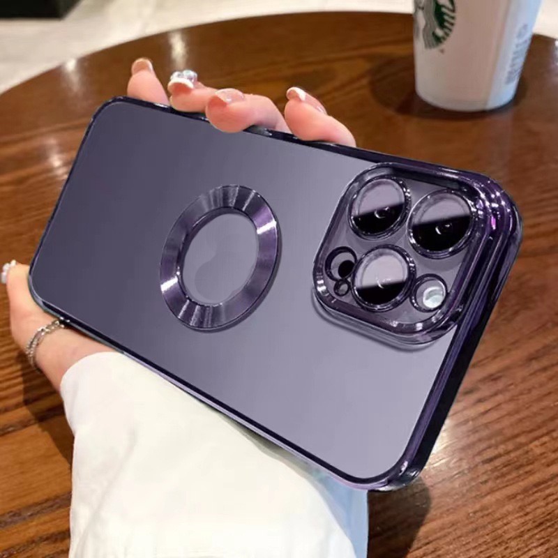 Luxury Hole Soft TPU Clear Cover for IPH*NE 13 14 Series With Lens ...